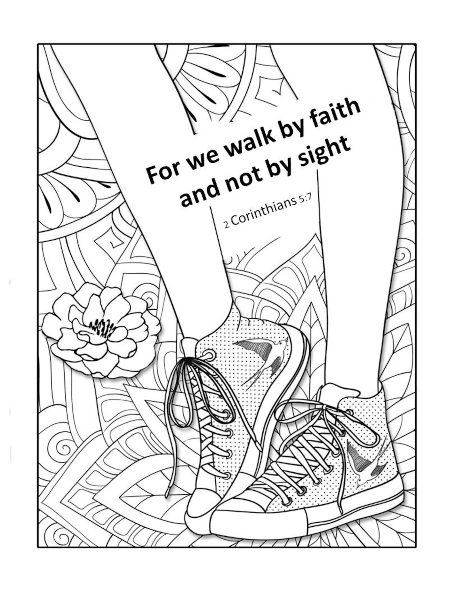 Faith Coloring Pages - Etsy