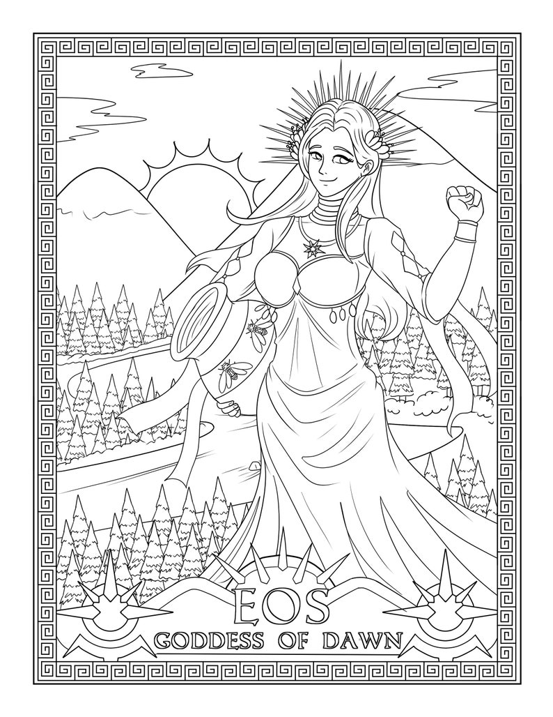 Greek Goddesses (group 2) Coloring Pages Download/printable - Etsy