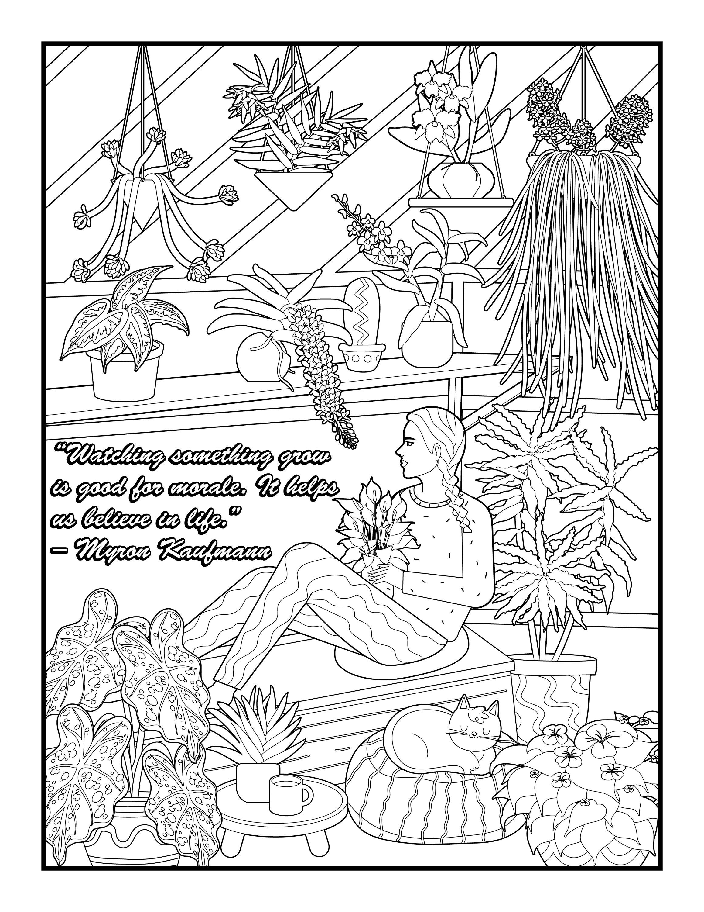 Digital Download Printable Houseplants Coloring Pages (group 5) - Etsy