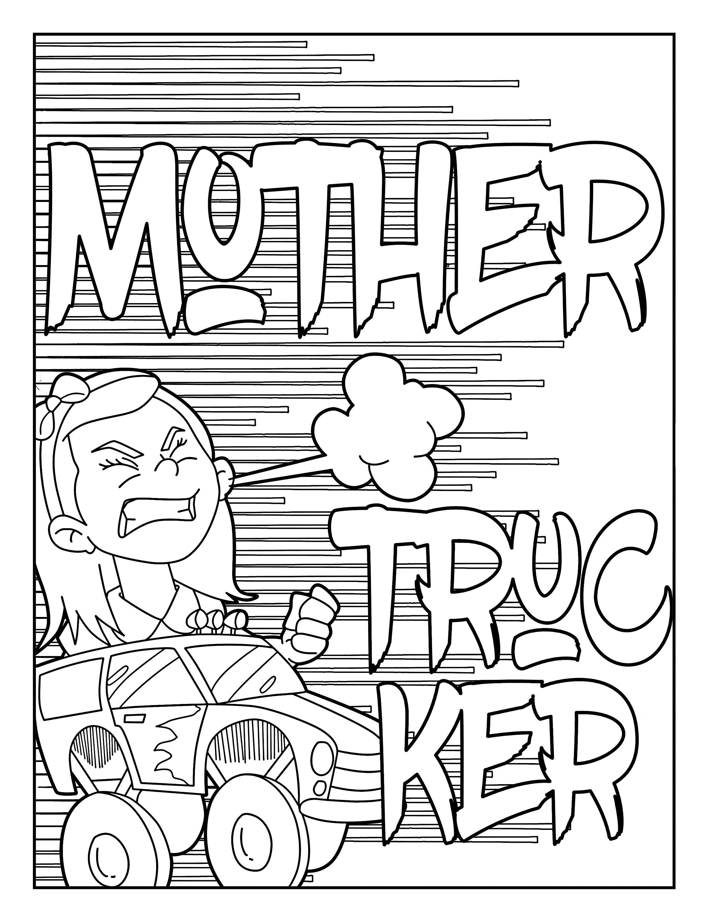 Clean Cuss Words Coloring Pages group 4 Digital Download JPG - Etsy