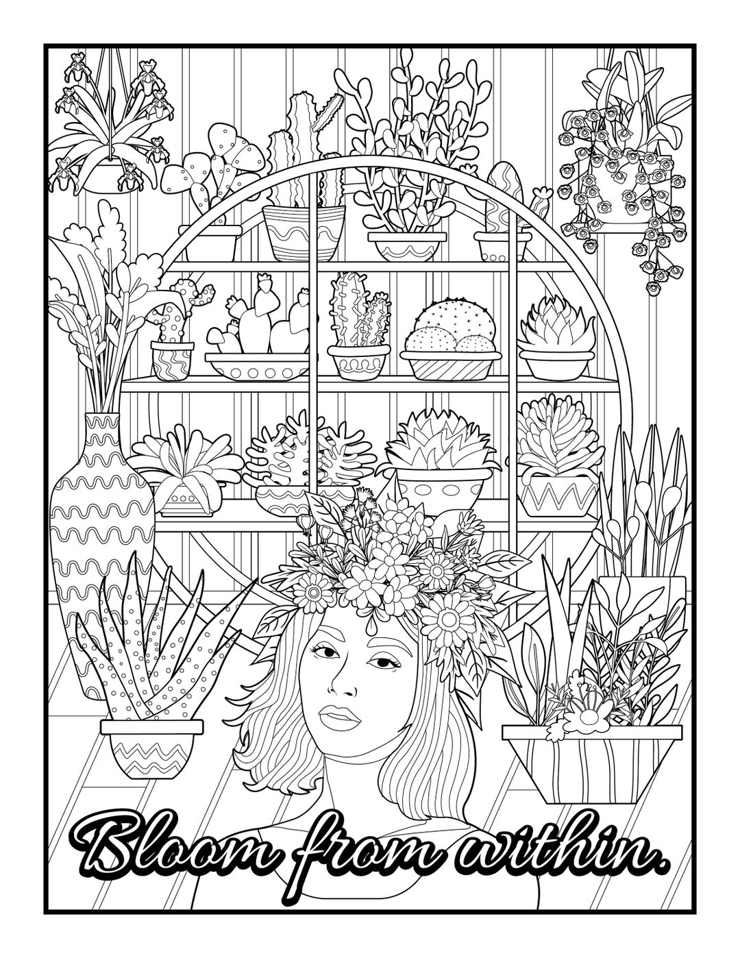 Digital Download Printable Houseplants Coloring Pages (group 4) - Etsy