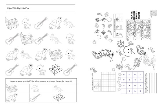Kids Activity Booklet Digital Download PDF 50 Pages - Etsy
