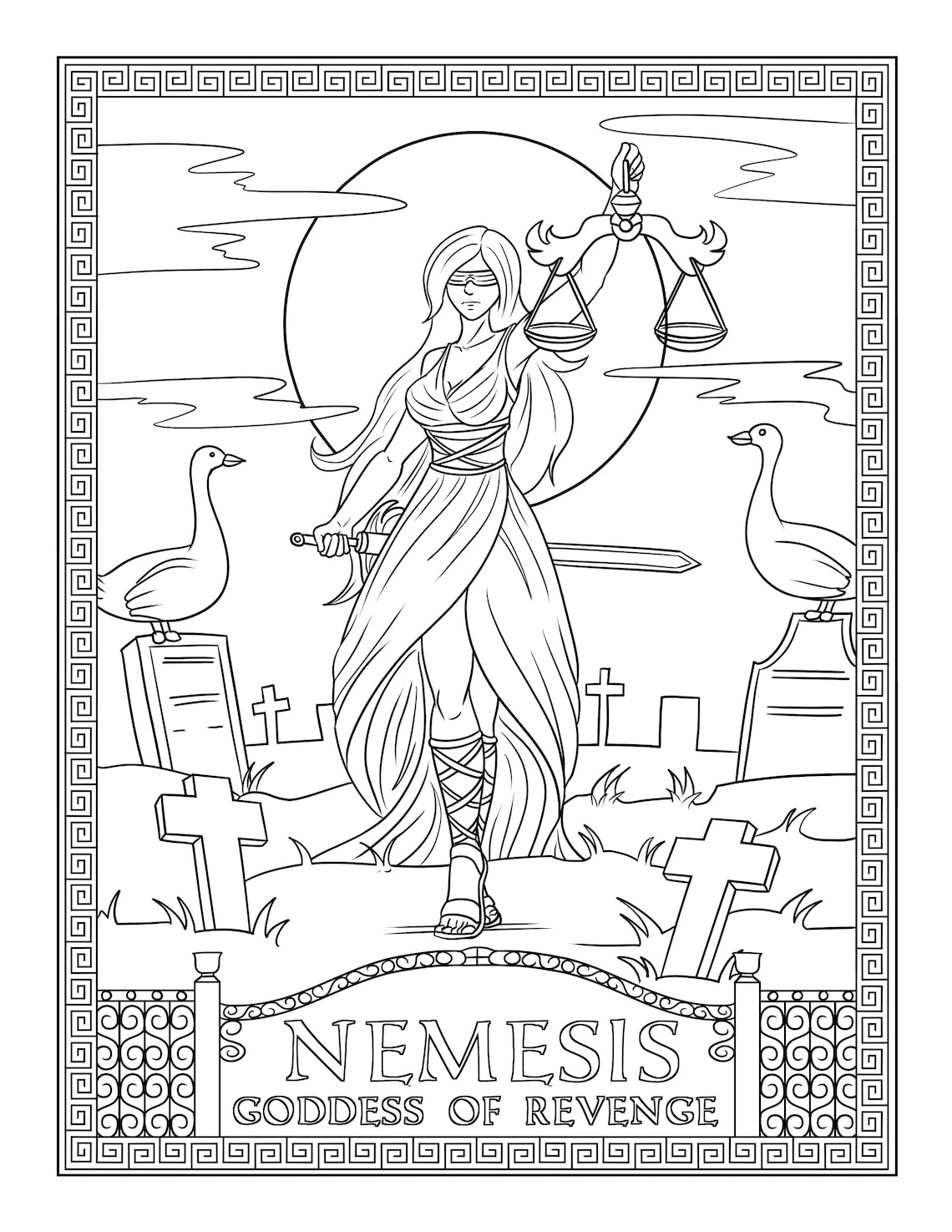 Greek Goddesses (group 3) Coloring Pages Download/printable - Etsy