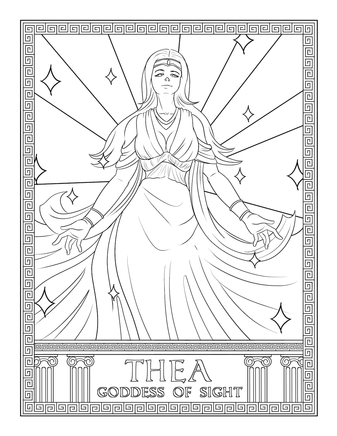Greek Goddesses (group 4) Coloring Pages Download/printable - Etsy