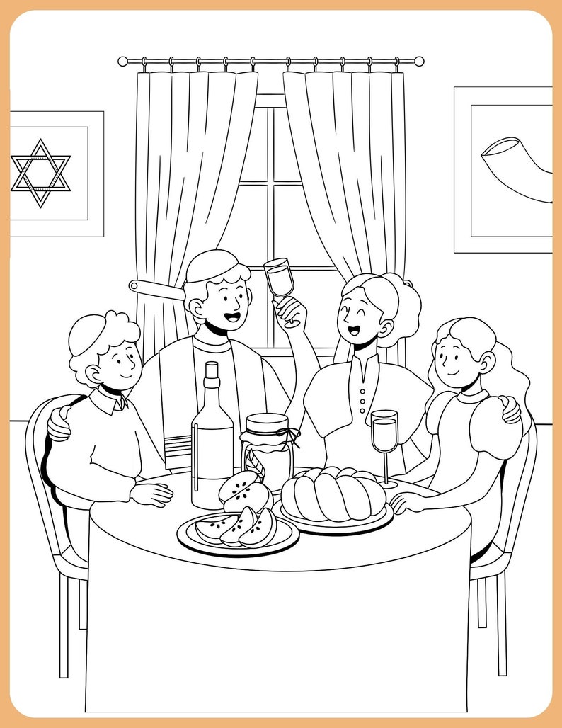 Rosh Hashana Printable Activity Sheet for School Aged Kid - Etsy Canada