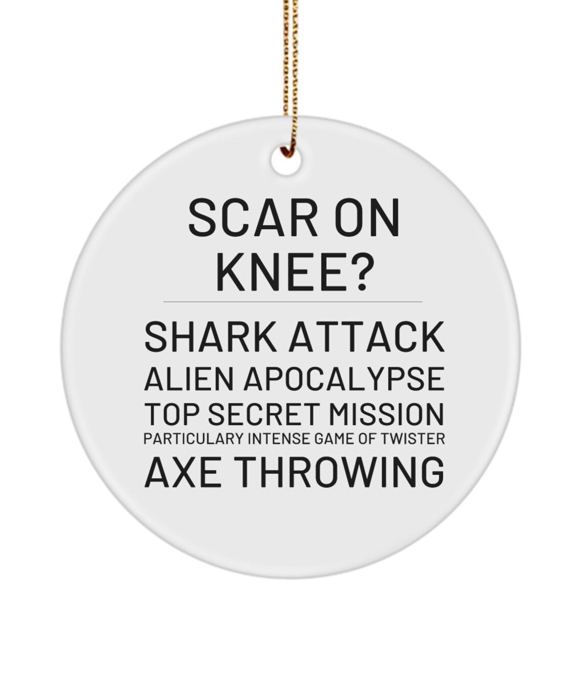 Knee Replacement Recovery Gifts Knee Surgery Ornament Funny Knee ...