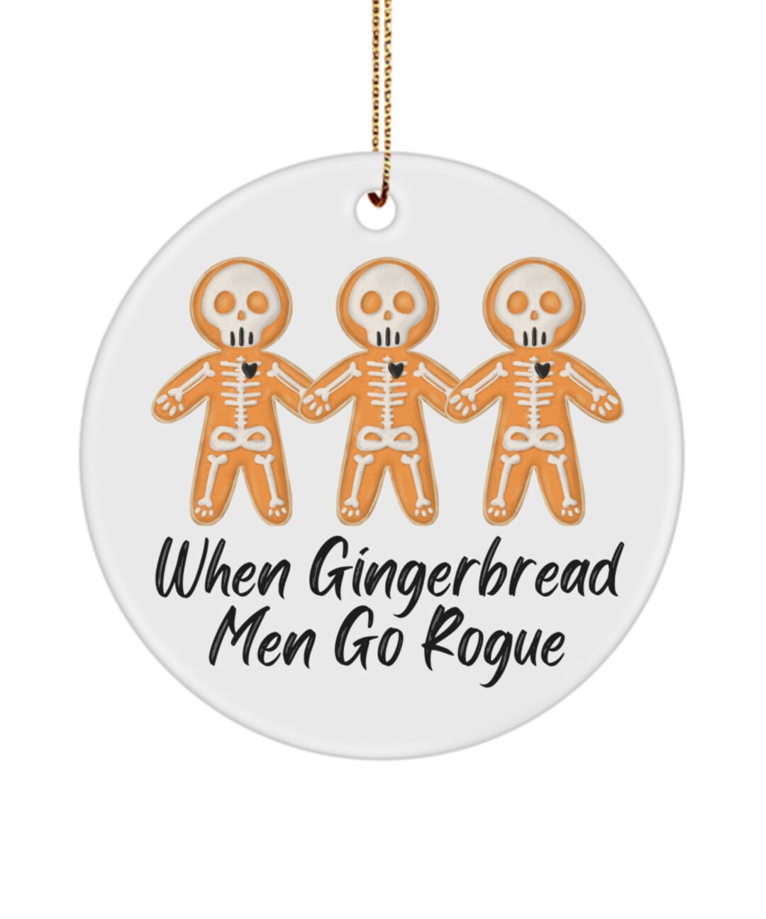 Skeleton Gingerbread Ornament Skull Christmas Goth Keepsake Gift Idea ...