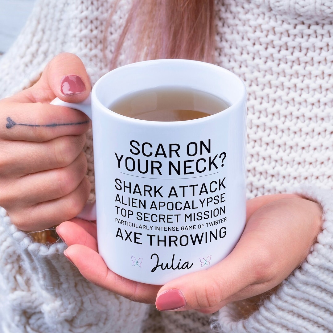 Thyroid Cancer Survivor Personalized Gift Cancer Mug Thyroid Scar ...