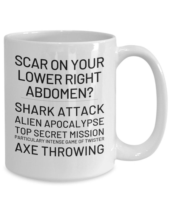 Appendectomy Surgery Scar Mug Appendix Recovery Appendix Gift - Etsy