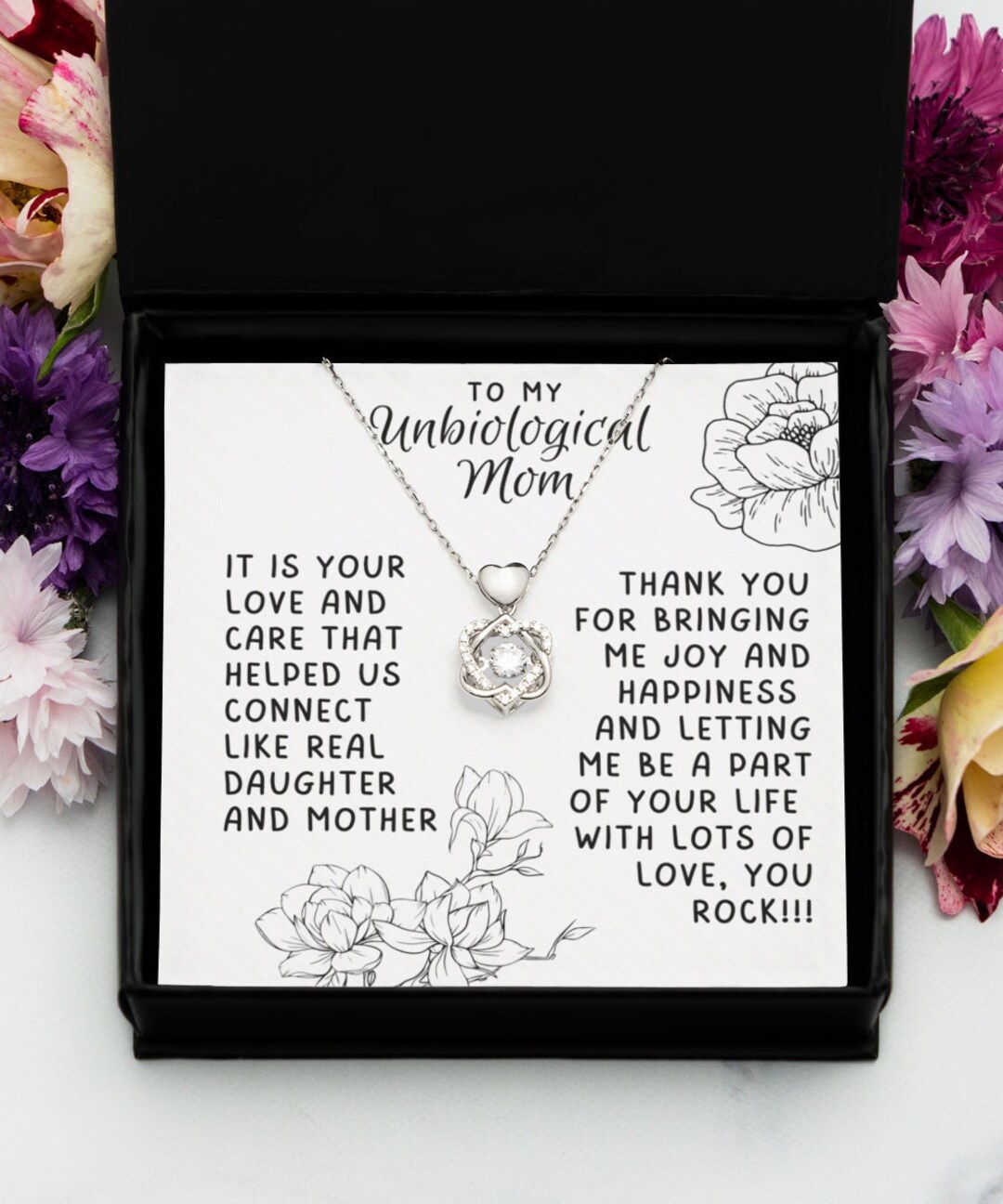 Unbiological Mom Necklace Unbiological Mother Best Bonus Mom Necklace Second Mom Gift Foster Mom Gift Badass Bonus Mom Step Mom Gift Jewelry Etsy