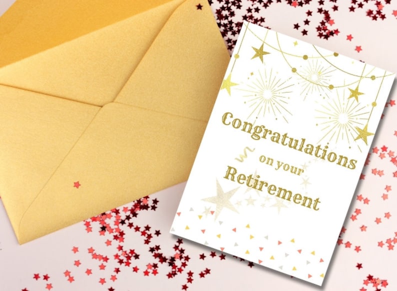 Retirement Card, Printable 5"x 7" Digital Card, Printable ...