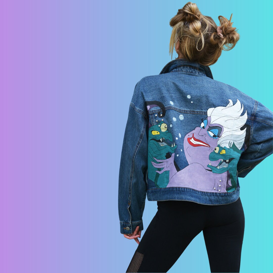 Hand-painted Denim Jacket. Ursula - Etsy