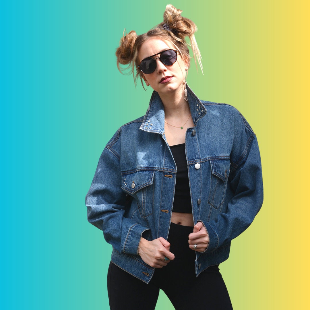 Hand-painted Denim Jacket. Ursula - Etsy