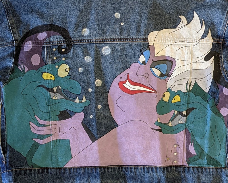 Hand-painted Denim Jacket. Ursula - Etsy