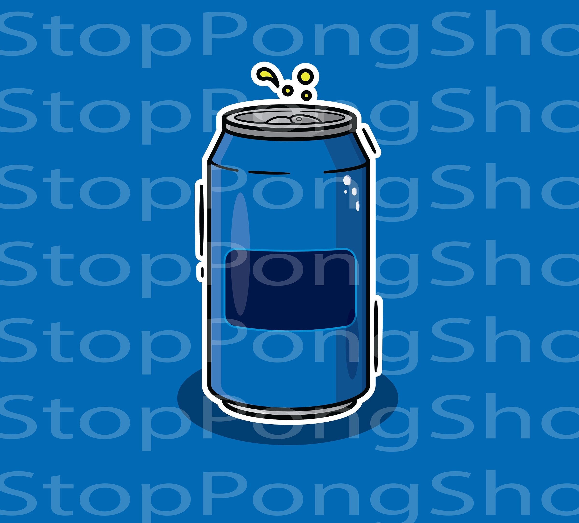 Beer/pop Can Splash Graphic Design, Beer Pong Tournament Logo, Instant ...