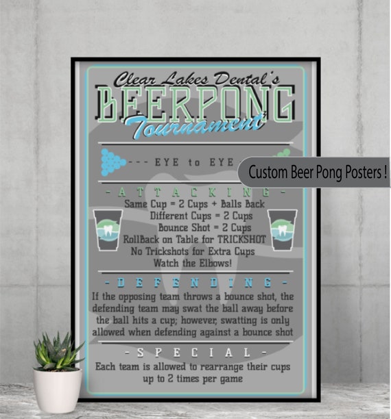 Beer Pong Rules Poster