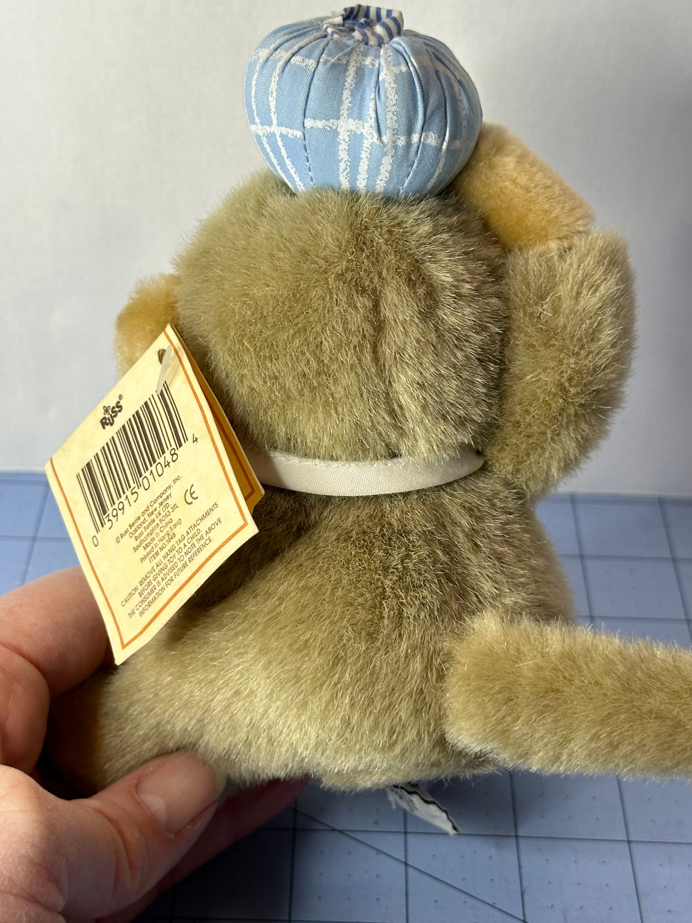 Vintage Russ Caress Soft Pets Get Well Soon Monkey 6 Inch Plush ...