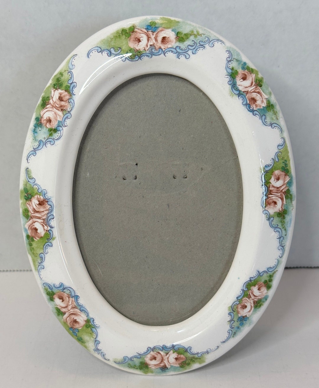 1990 Terragrafics Ceramic Oval Rose Frame - Etsy