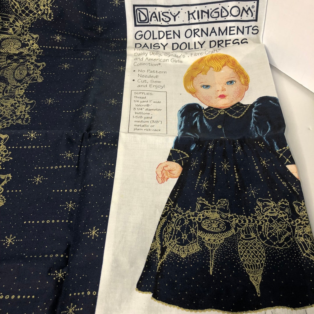 Daisy Kingdom Golden Ornaments Daisy Dolly Dress Cut and Sew Panel 3532 ...