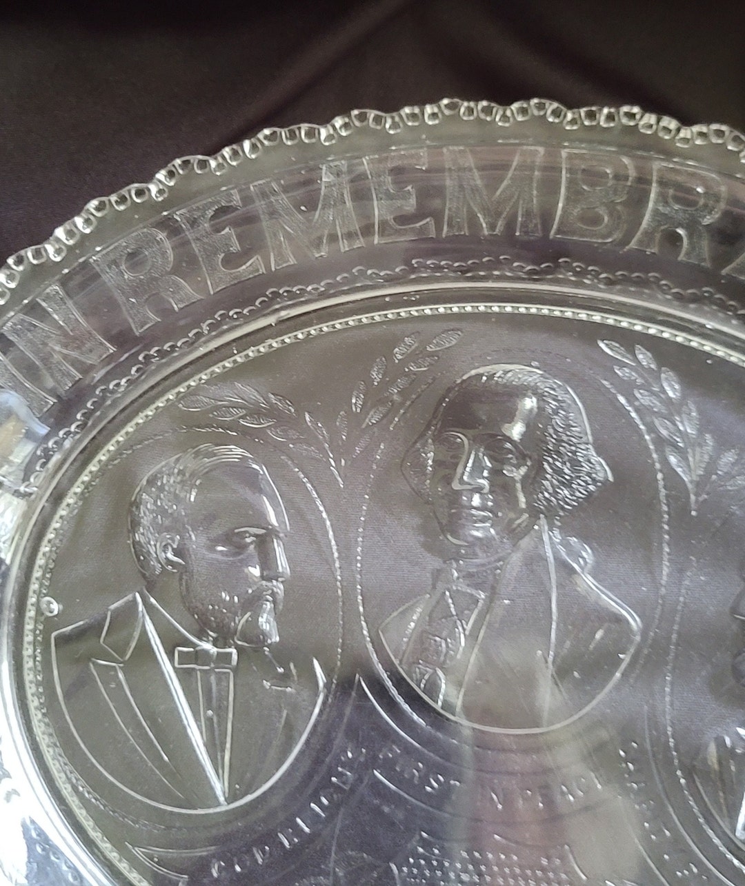 In Remembrance Three President Glass Platter - Etsy