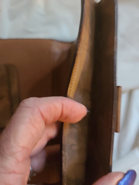 Leather Tooled Expandable Clutch Purse and Coin Purse - Gem
