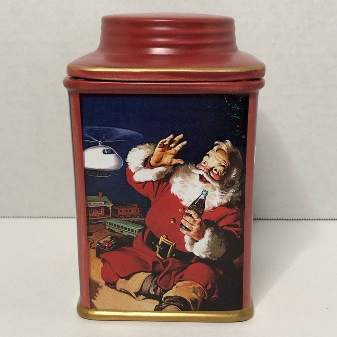 Vintage Ceramic Coca Cola Sakura Santa Canister - Etsy