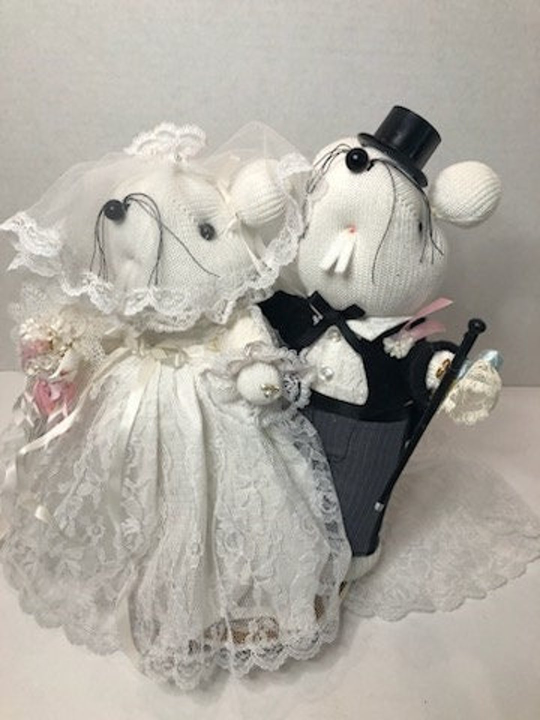 Wedding Mice Musical Rotating Bride and Groom Cake Topper Figurine - Etsy