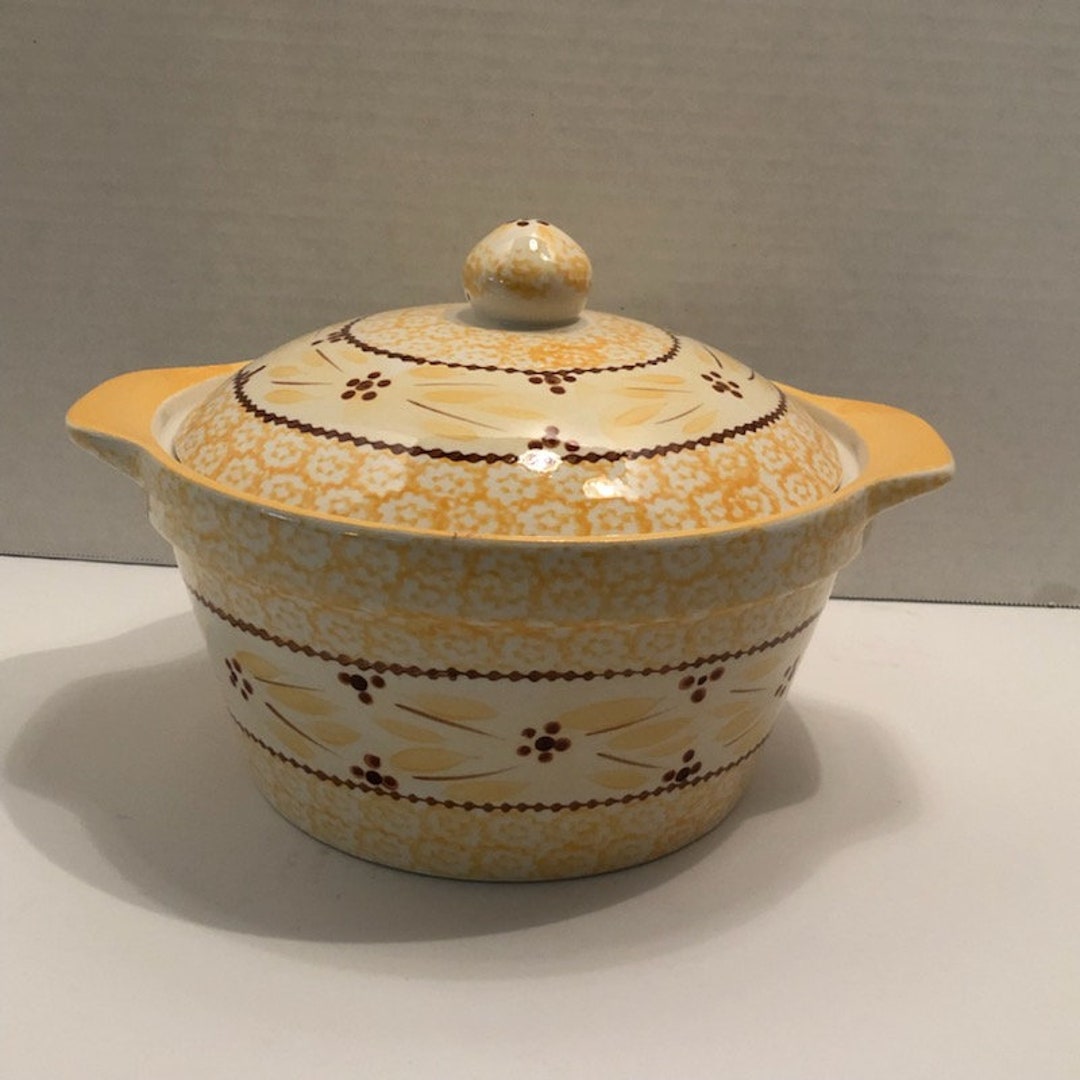 Temptations Old World Yellow 2.5 Quart Casserole Covered Dish - Etsy