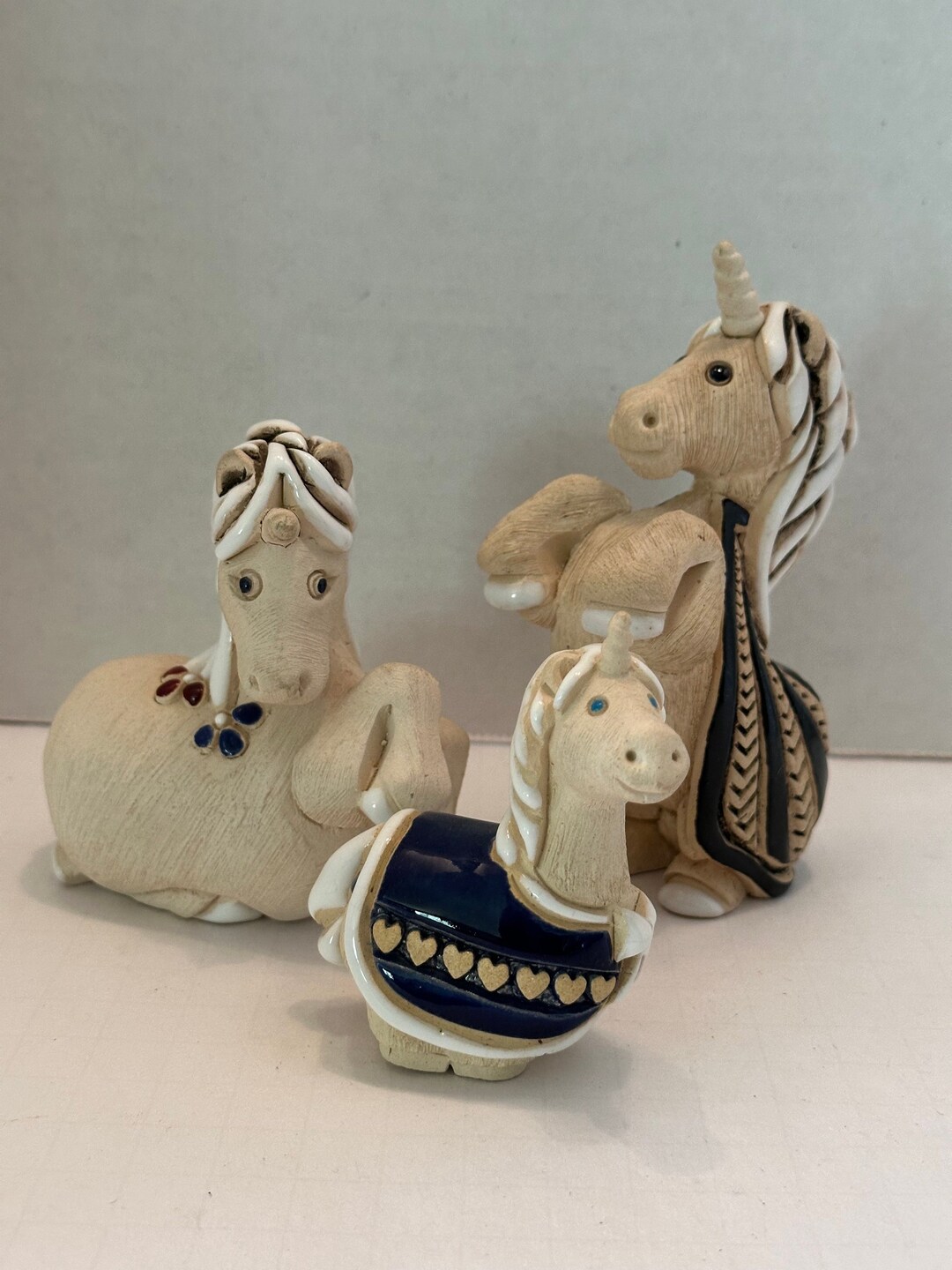 VTG Artesania Rinconada Unicorn Hand Carved Ceramic Clay Signed Buyers ...