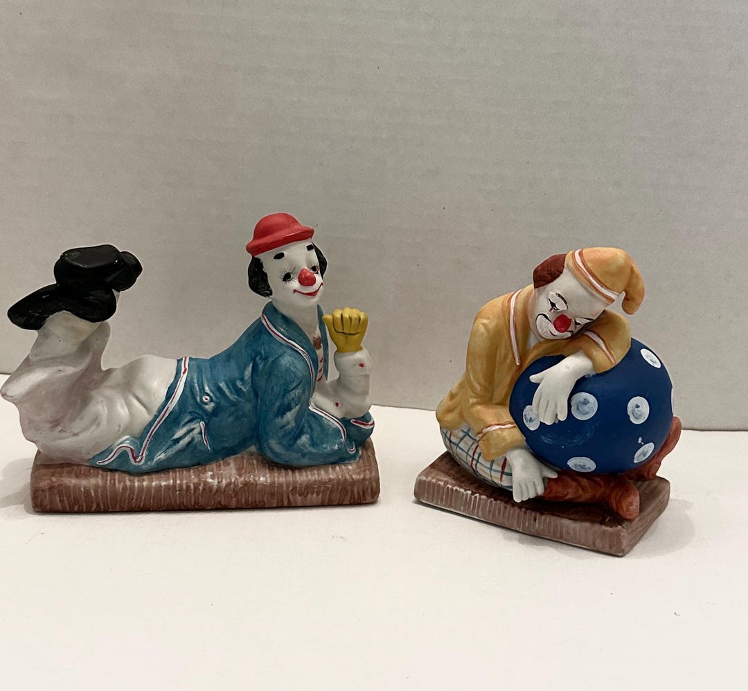 Vintage Hand Painted Ceramic Clown Figurine Buyers Choice - Etsy