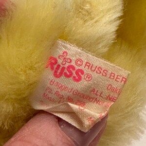 Vintage Russ Yellow Kitty Cat Bon Bon Mini Big Cheeks Green Eyes 5 Inch ...