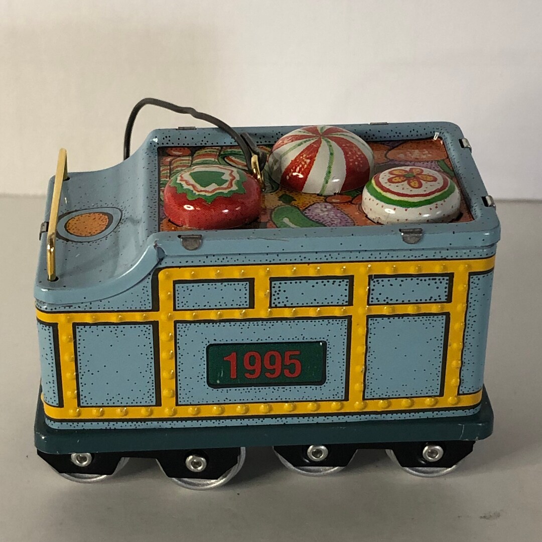 Hallmark 1995 Yuletide Central Keepsake Ornament Metal Candy Car 2nd ...