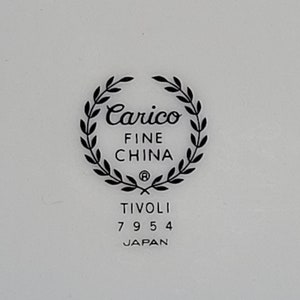 Set of 8 Carico Fine China Plates Tivoli 7954 Pattern - Etsy