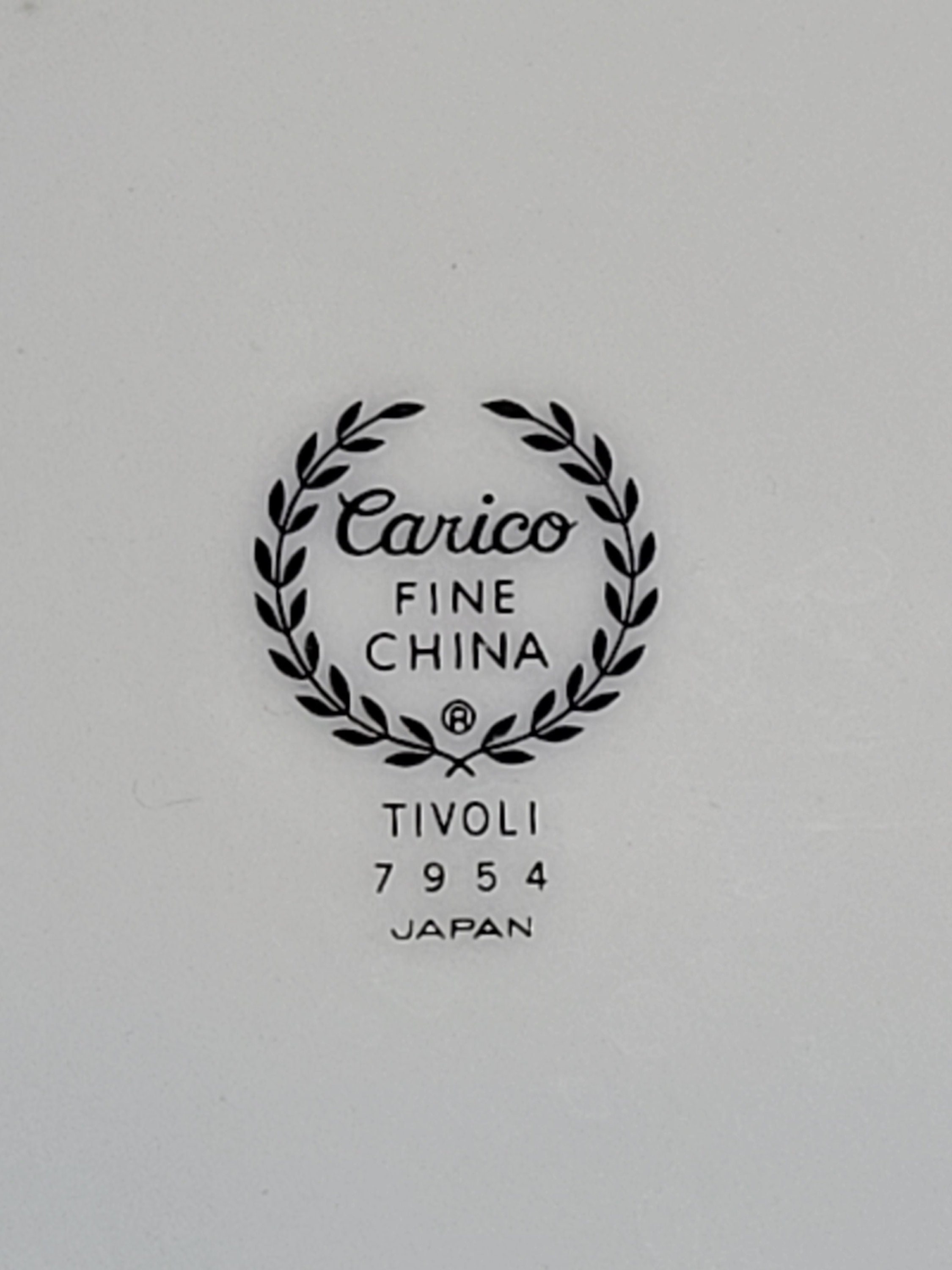 Set of 8 Carico Fine China Plates Tivoli 7954 Pattern - Etsy