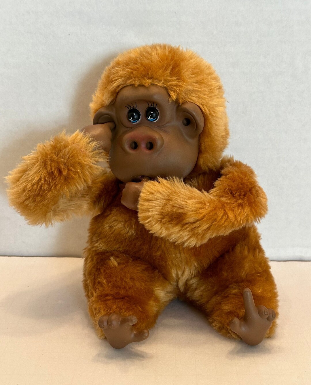 Russ Berrie Rubber Face Monkey Rutherford III Thumb Toe Sucking Monkey ...