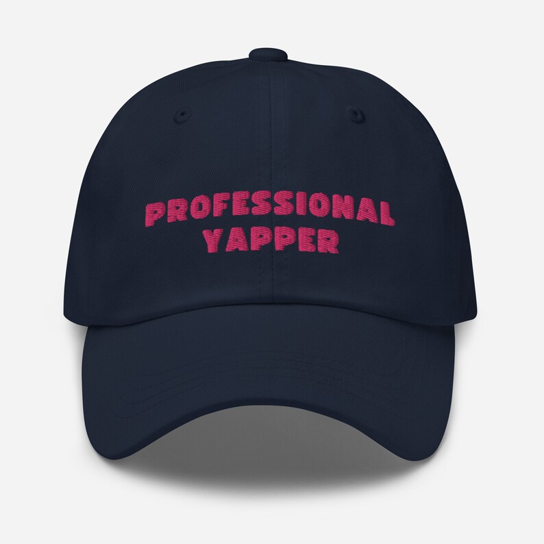 Professional Yapper Hat, Pink Professional Yapper Embroidered Cap ...