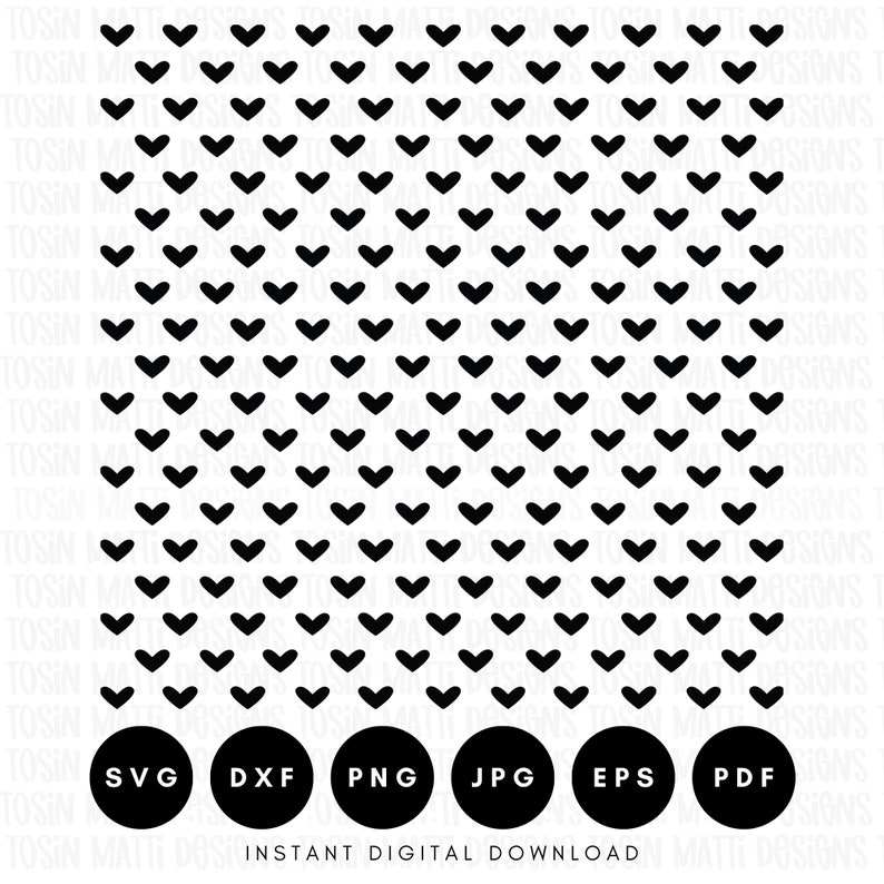 Heart Pattern Svg, Heart Cut Files, Heart Background Svg, Valentines ...