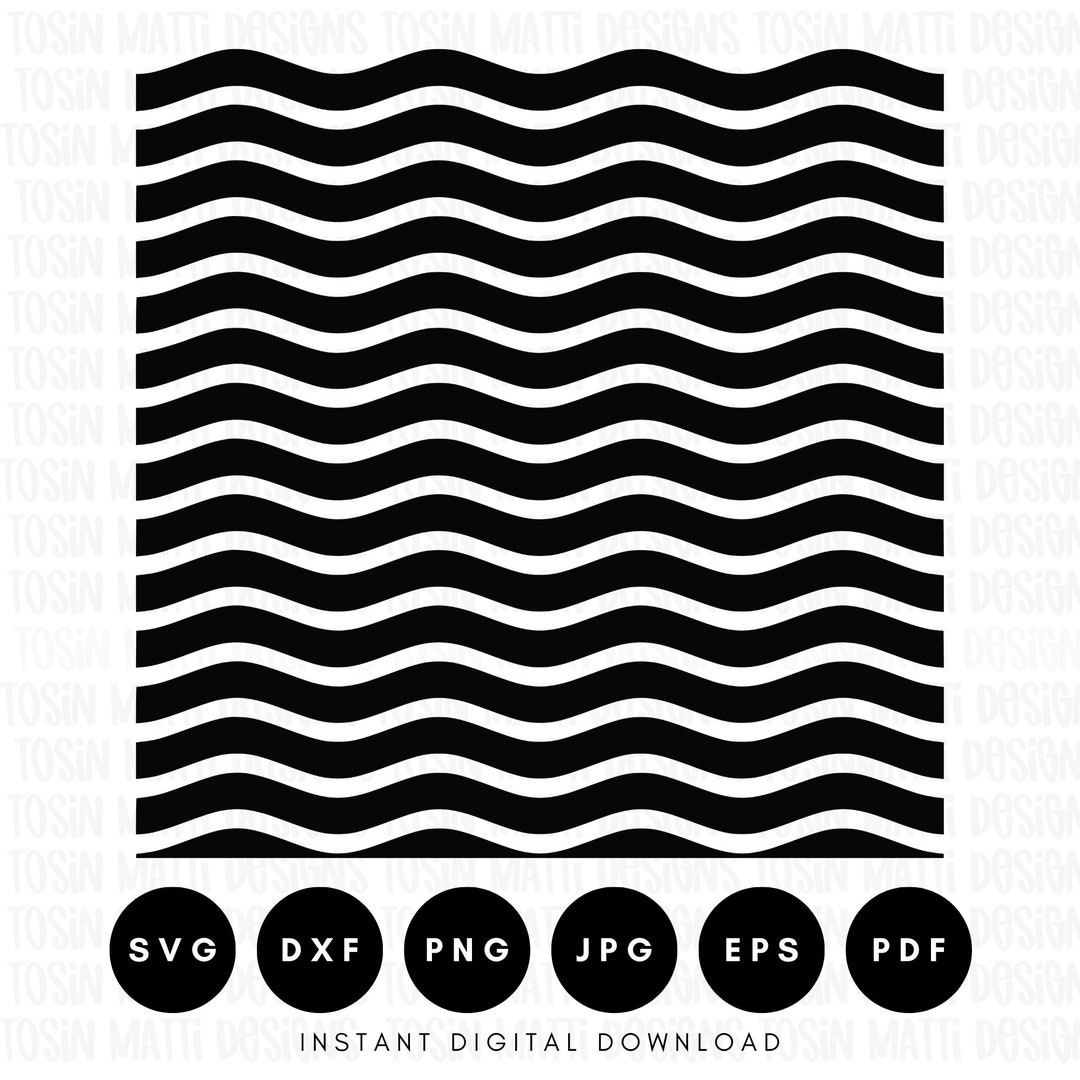 Wavy Lines Pattern Svg, Seamless Pattern, Retro Geometric Background, Zig Zag Svg, Commercial ...