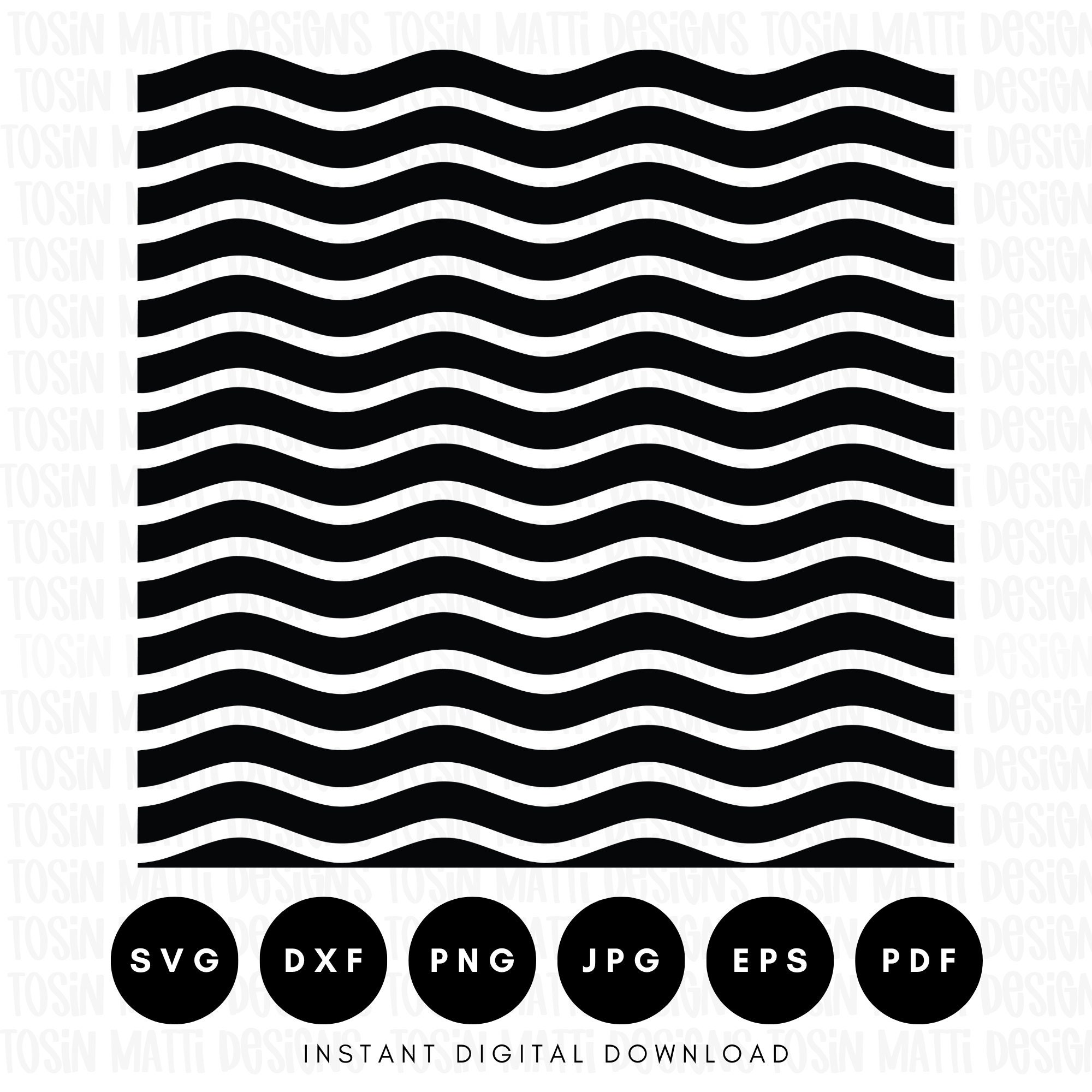 Wavy Lines Pattern Svg, Seamless Pattern, Retro Geometric Background ...