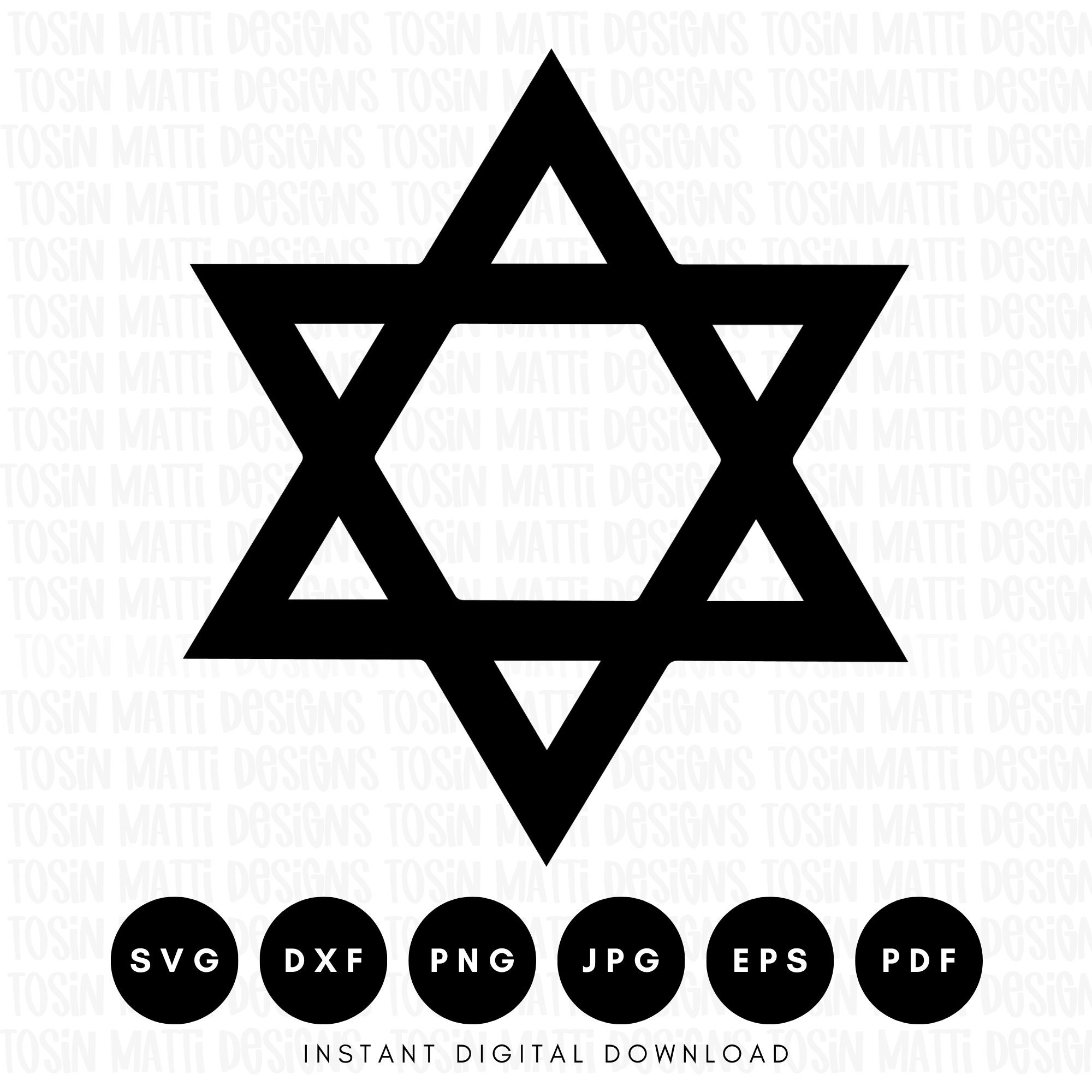 Star of David Svg, Hanukkah Star Svg, Jewish Star Svg, Magen David Svg ...