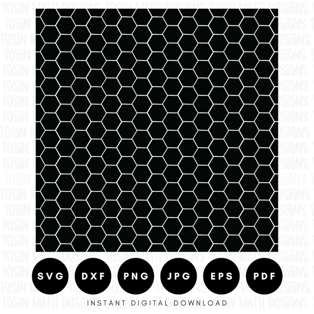 Honeycomb Pattern Svg, Hexagon Cut Files, Honeycomb Clipart, Geometric ...