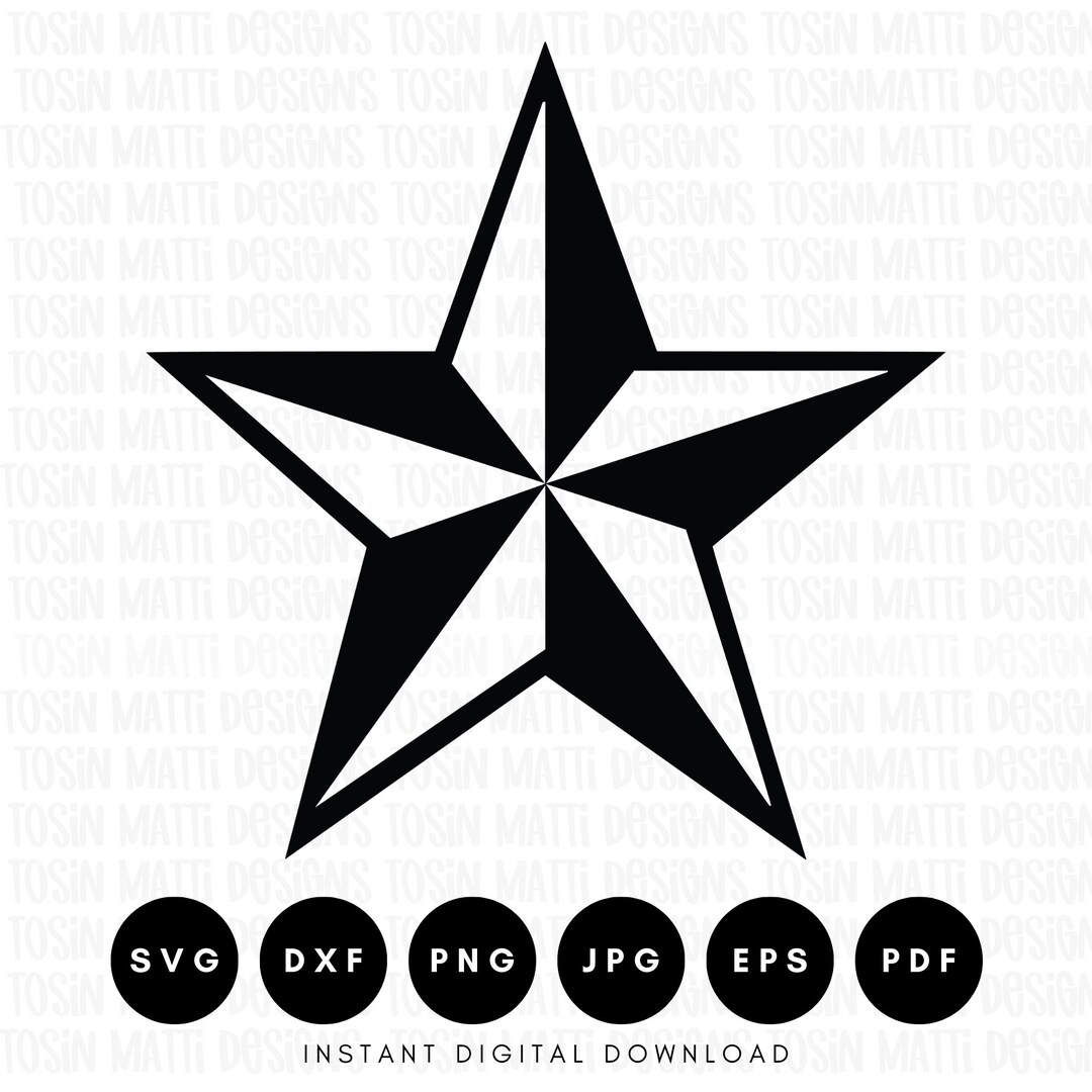 Nautical Star Svg, Compass Star Svg, Marine Star Svg, Navy Star Svg ...