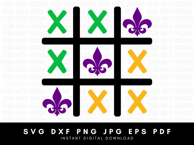 Mardi Gras Tic Tac Toe SVG Tic Tac Toe Cut Files Happy - Etsy