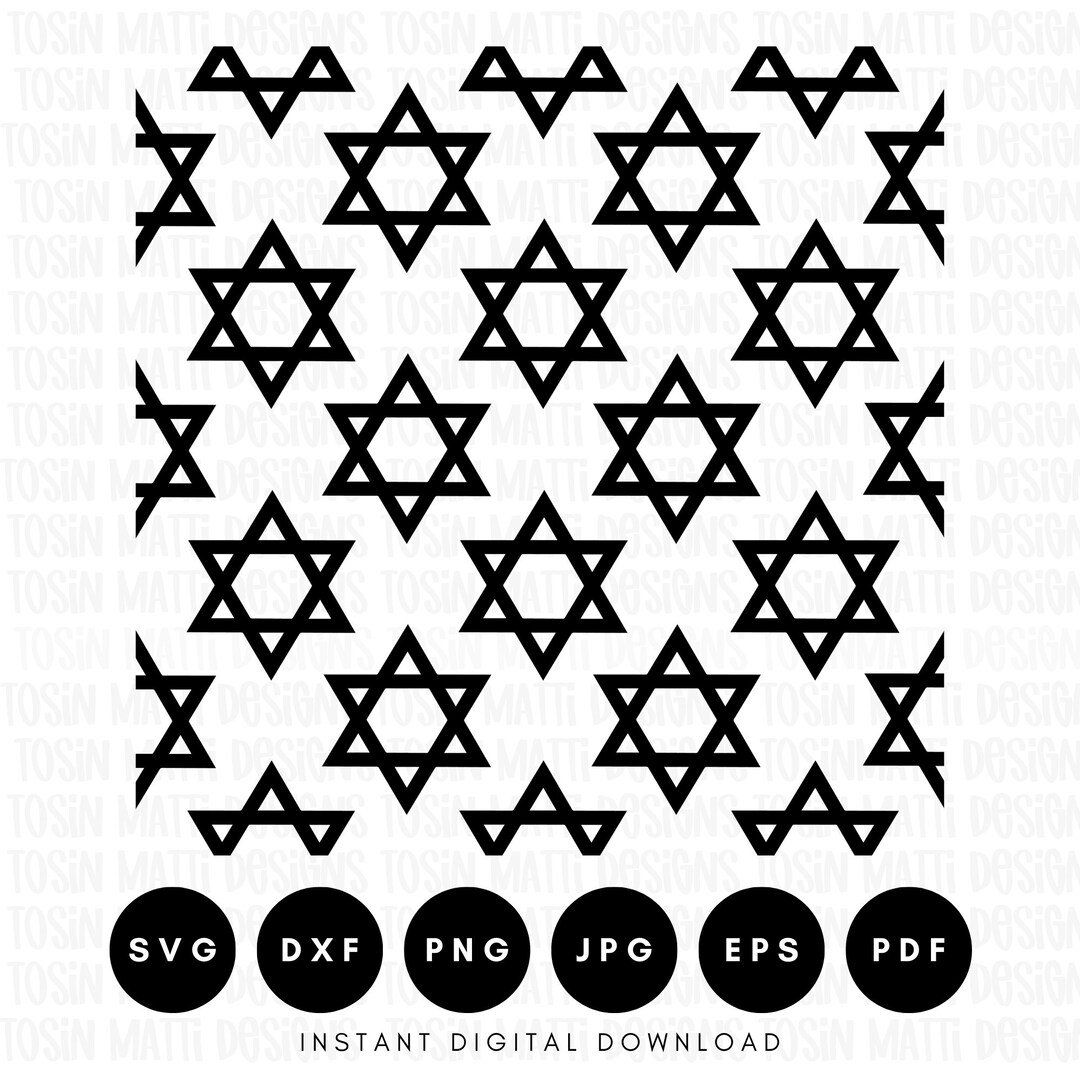 Star of David Pattern Svg, Sacred Geometry Background, Seamless Pattern ...