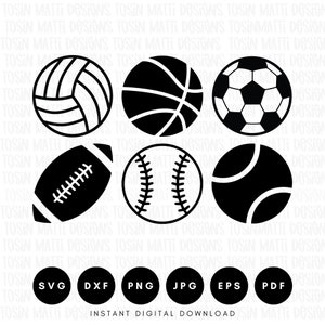 Sports Ball Svg, Baseball Svg, Football Svg, Basketball Svg, Soccer ...