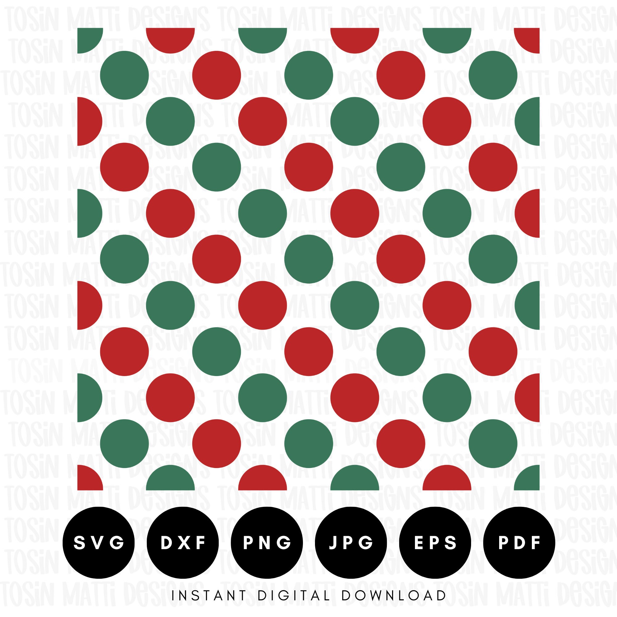 Christmas Polka Dots Pattern Svg, Holiday Dots Background Png, Dotted ...