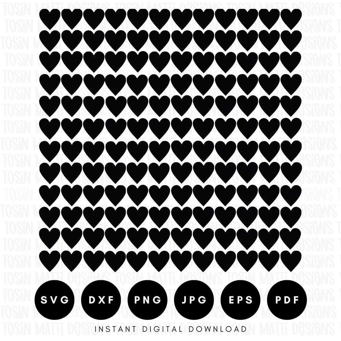 Heart Pattern Svg, Heart Background Svg, Valentines Pattern Svg ...