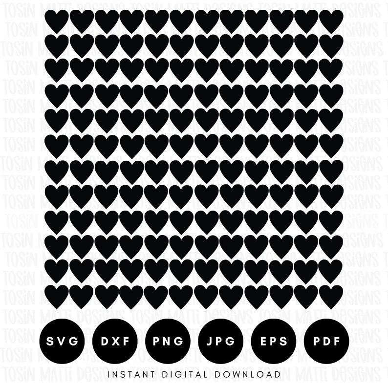 Heart Pattern Svg, Heart Background Svg, Valentines Pattern Svg ...