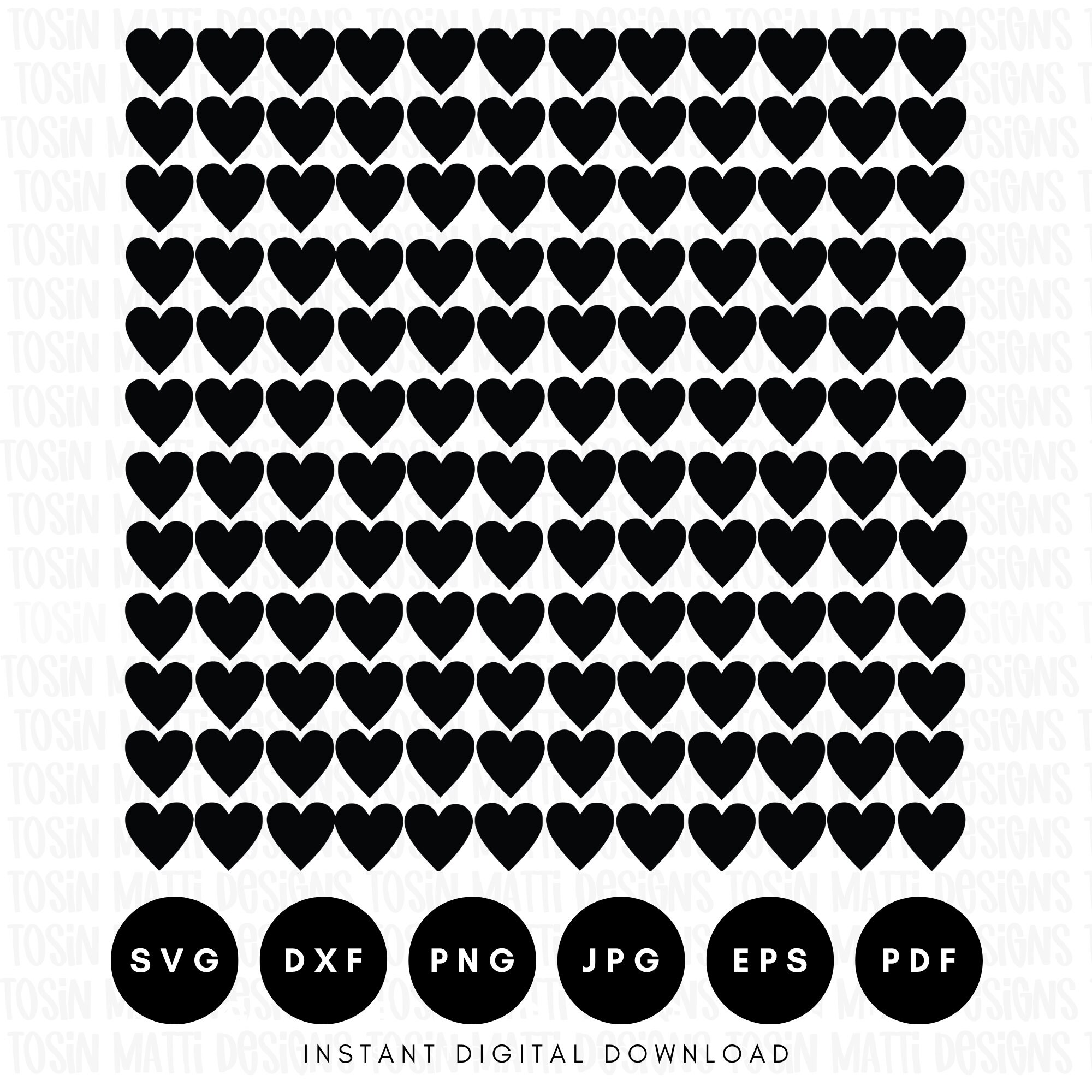 Heart Pattern Svg, Heart Background Svg, Valentines Pattern Svg ...