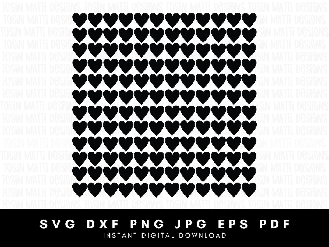 Heart Pattern Svg Heart Background Svg Valentines Svg - Etsy
